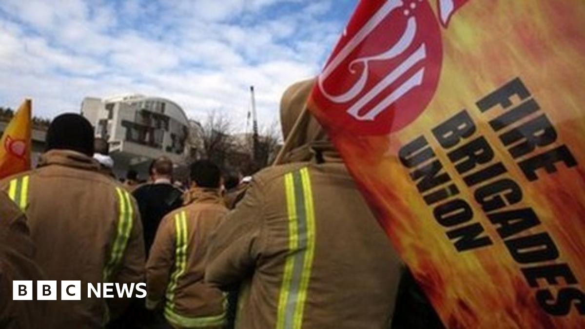 Welsh firefighters join first of series of strikes in pensions row ...