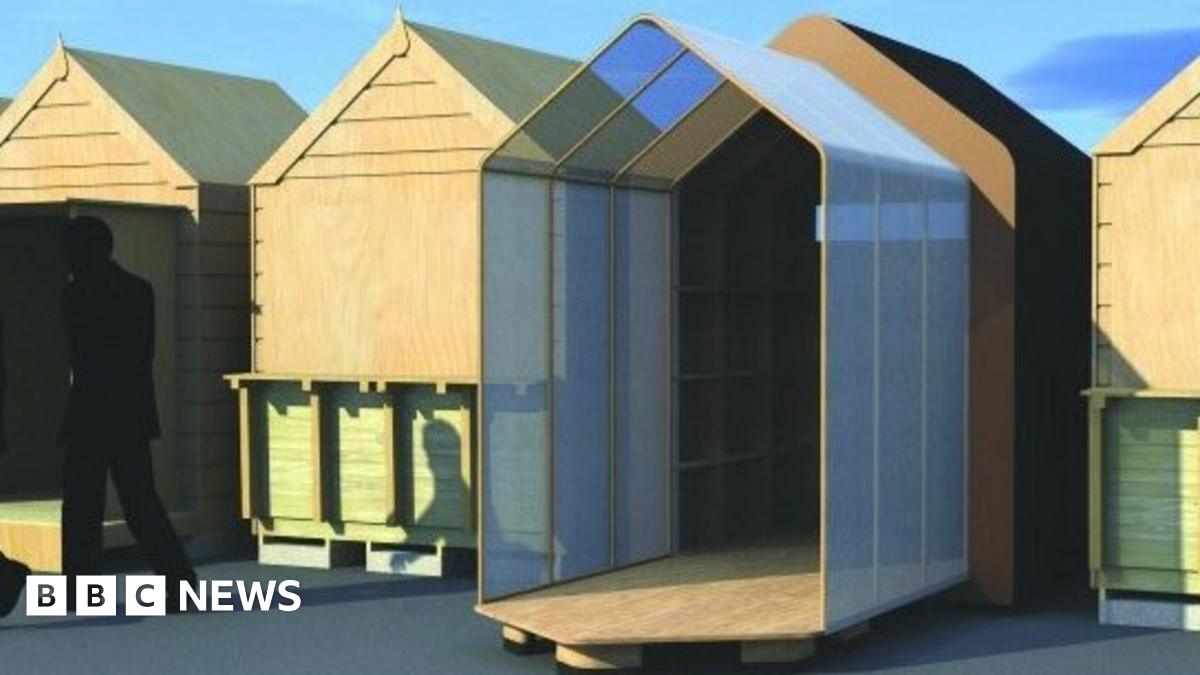 New beach hut design for storm-hit Studland - BBC News