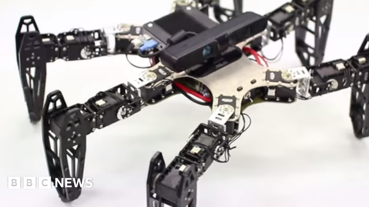 Robot 'learns to keep going with broken leg' - BBC News