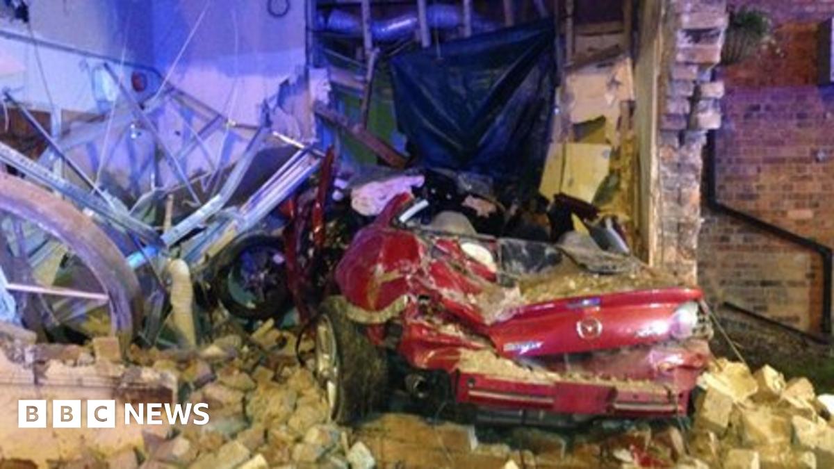 Car crashes into Cannock Beefeater pub toilets - BBC News