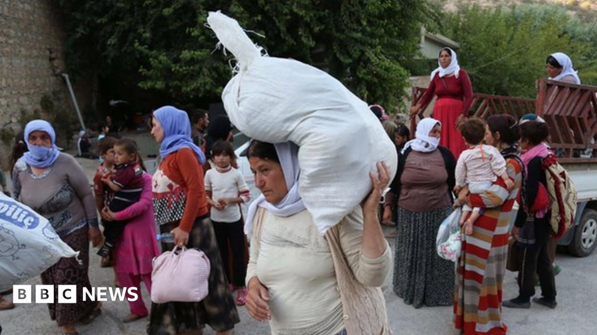 RAF planes make second aid drop in northern Iraq - BBC News