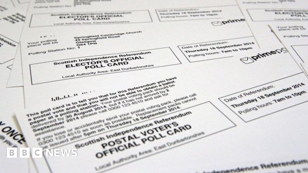Scottish independence: Voters to get referendum poll cards - BBC News