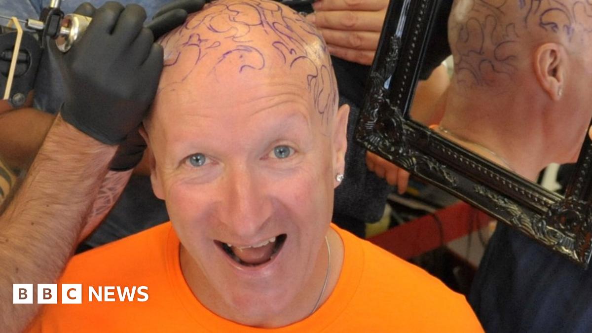 Captain Beany tattoos to raise funds for child to walk - BBC News
