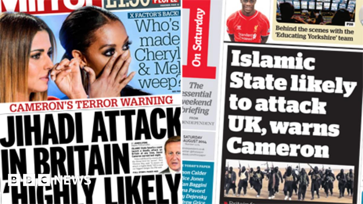 Islamic State threat, X Factor gossip and Cold War language in the ...