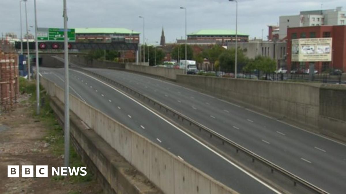 Westlink alert: Road re-opens amid major traffic congestion - BBC News
