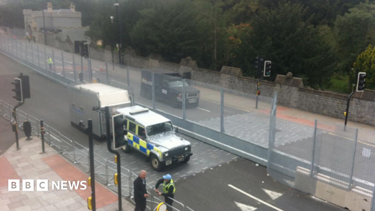 'Lock down' in Cardiff in preparation for Nato dinners - BBC News