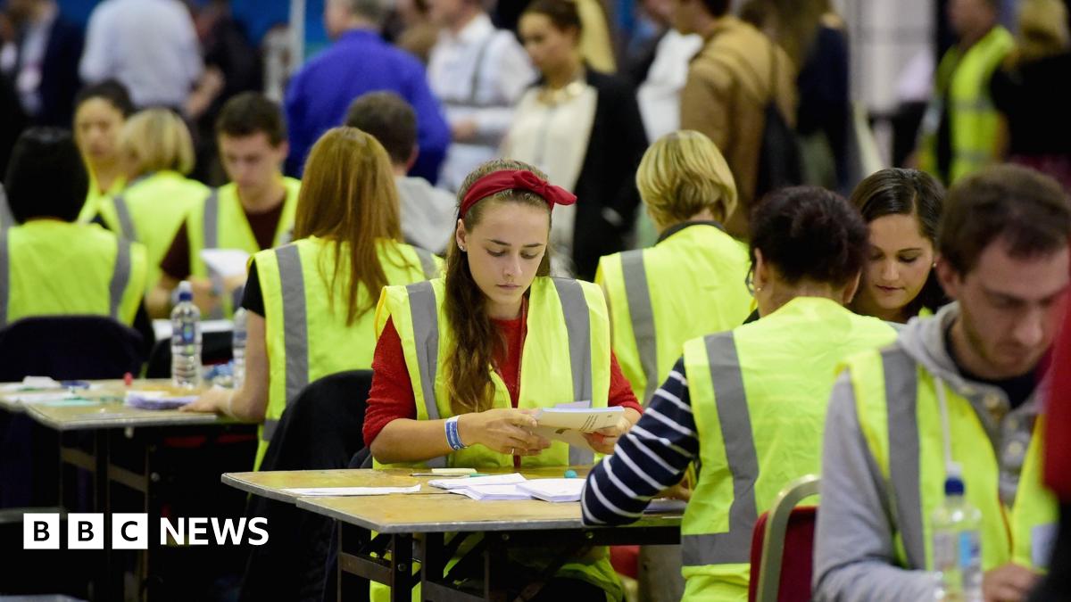 In pictures: Scotland referendum count - BBC News