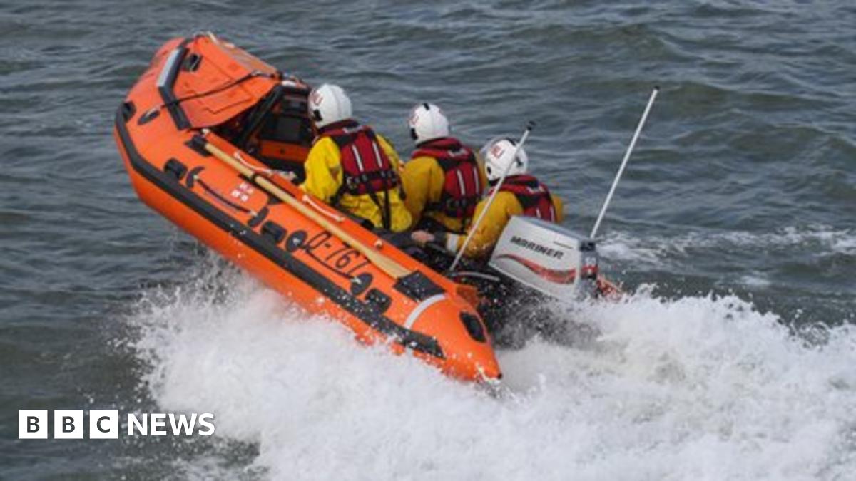 New £39,000 lifeboat officially named in Workington - BBC News