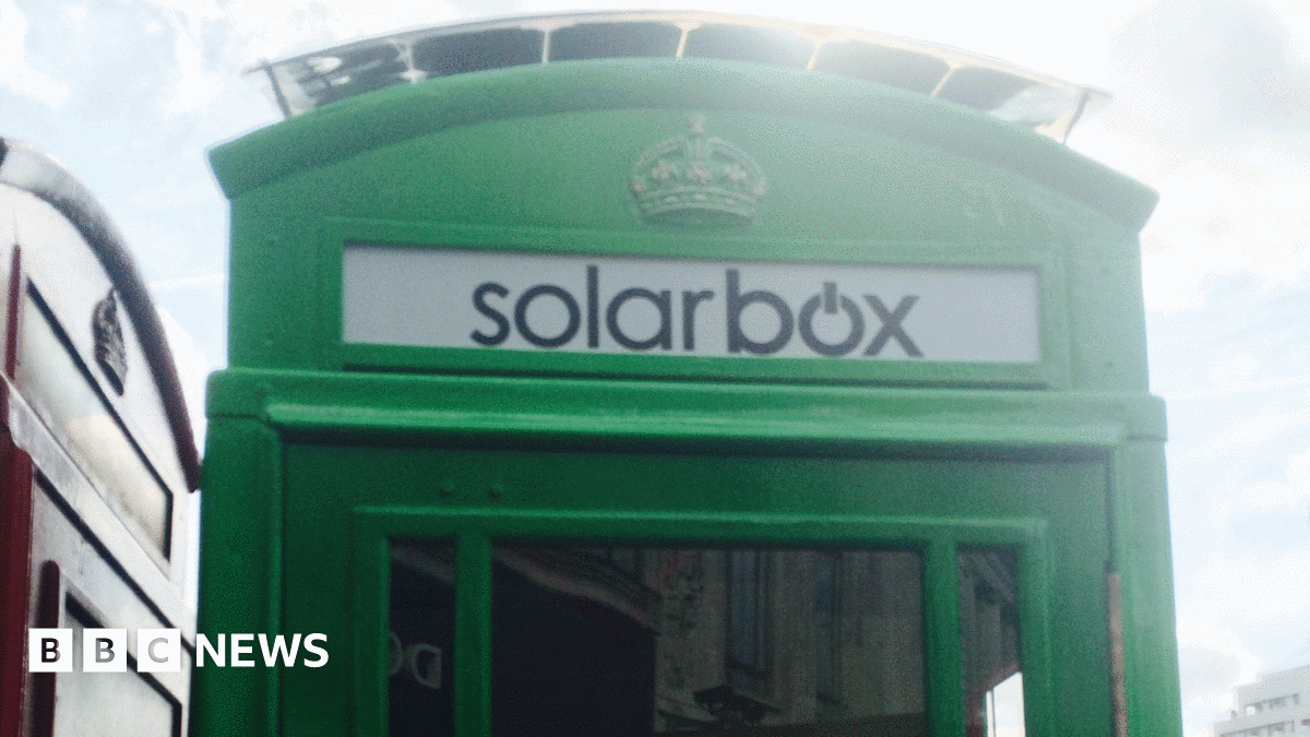 Phone boxes turn green to charge mobiles - BBC News