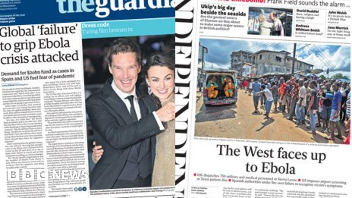 The papers: 'War on Ebola' - BBC News