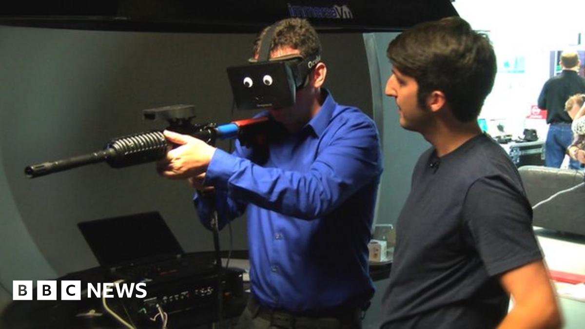 Total recoil? Gun simulator targets army and sofa warriors - BBC News