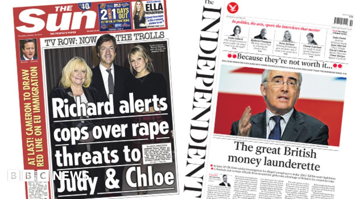 Paper review: Minister's woe and Madeleys trolled - BBC News