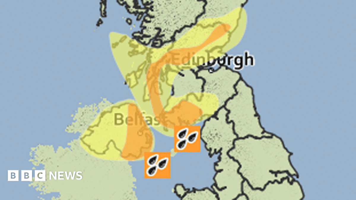 Met Office issues amber rain warning for parts of Scotland - BBC News