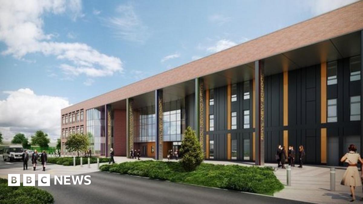 Ceremony at Rhyl High School marks start of building work - BBC News