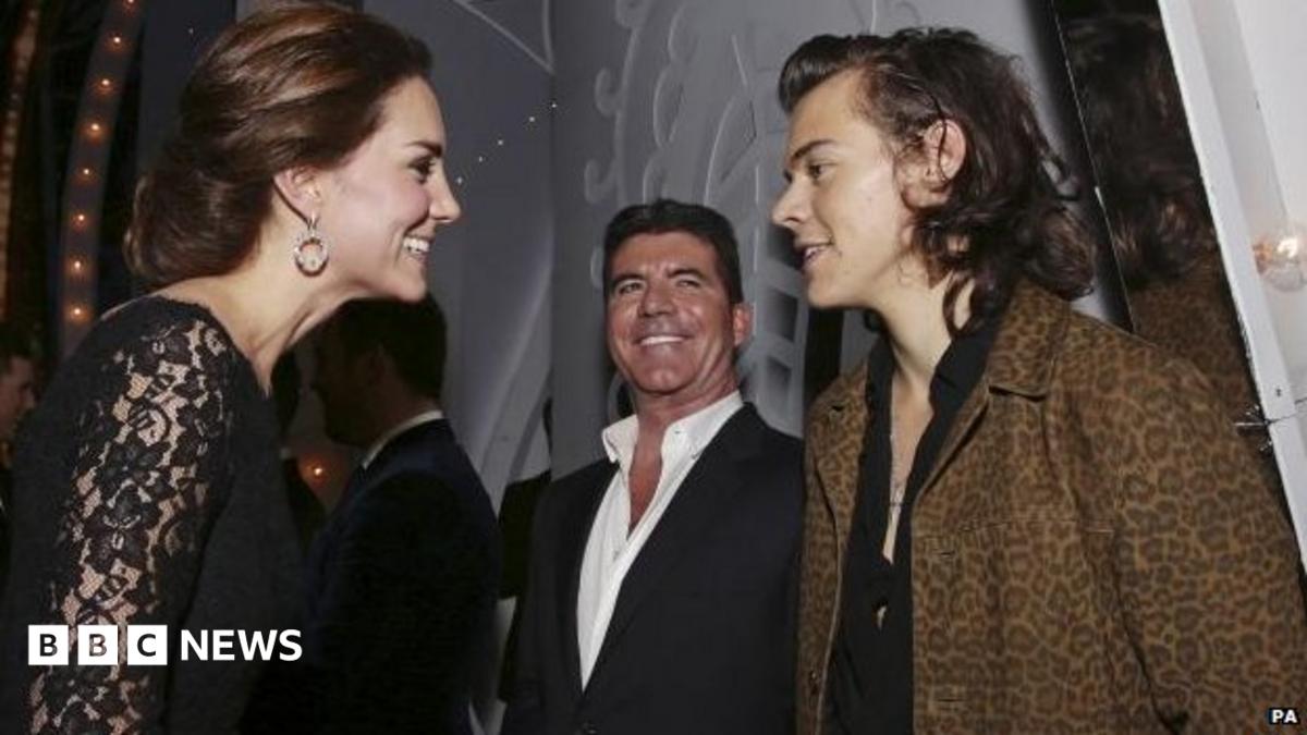 Royal couple meet One Direction - BBC News