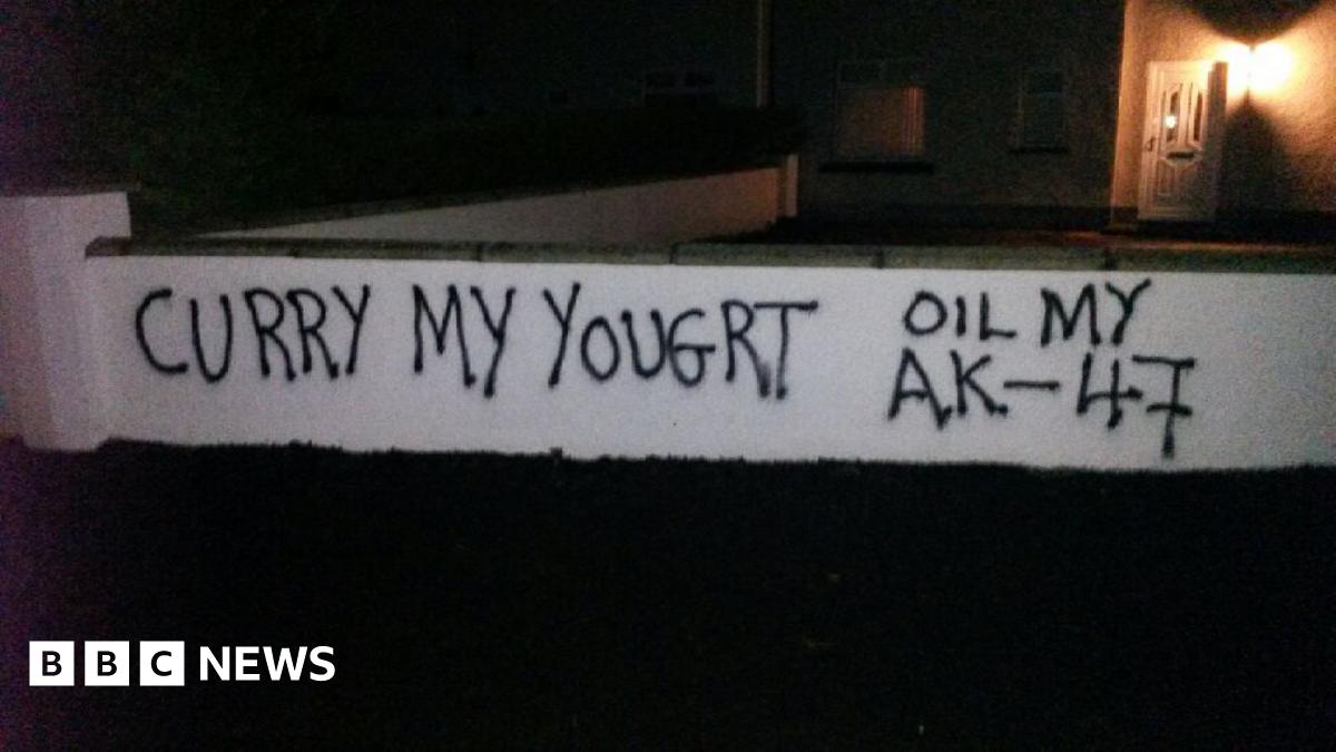 Graffiti on George Duddy's Coleraine home is 'hate crime' police say ...