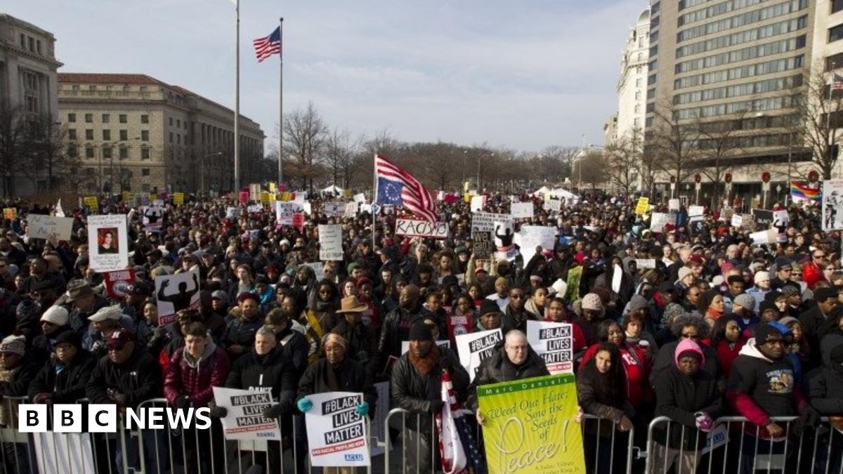Washington march: Civil rights protest over US police killings - BBC News