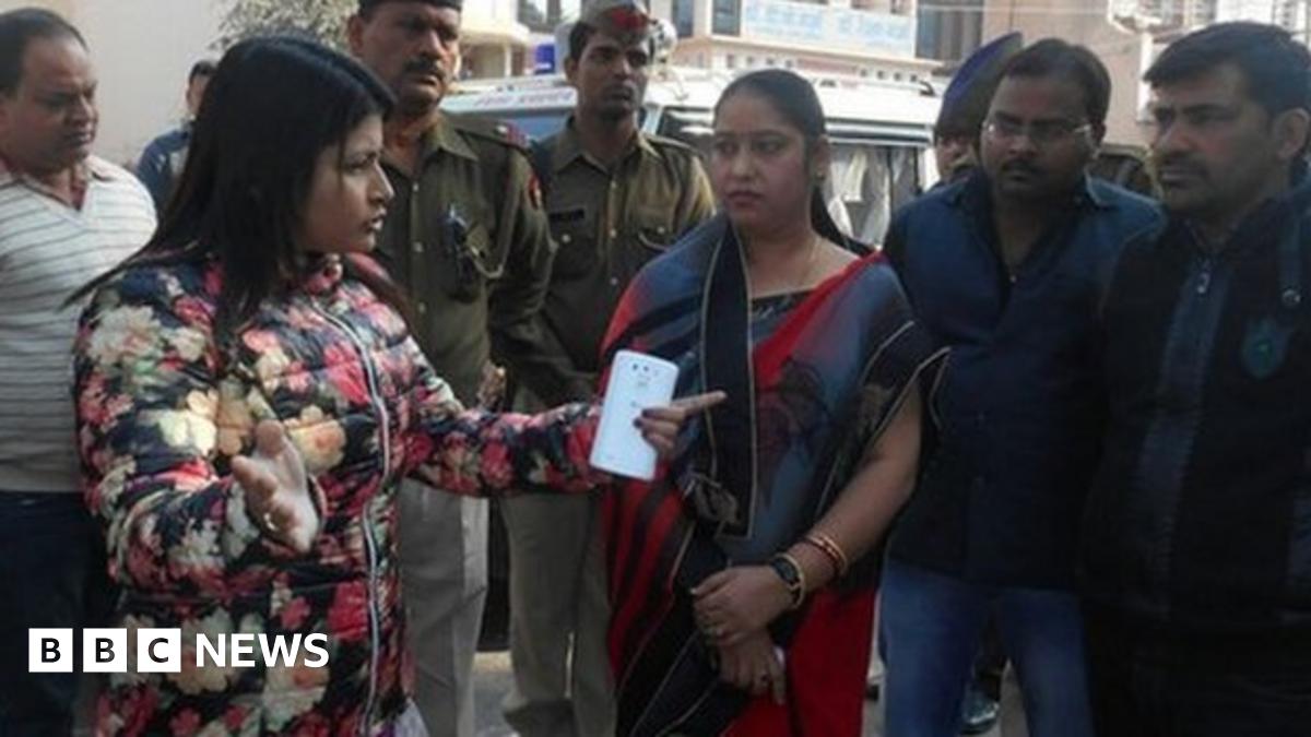 Indian official's rage over road works becomes an online hit - BBC News