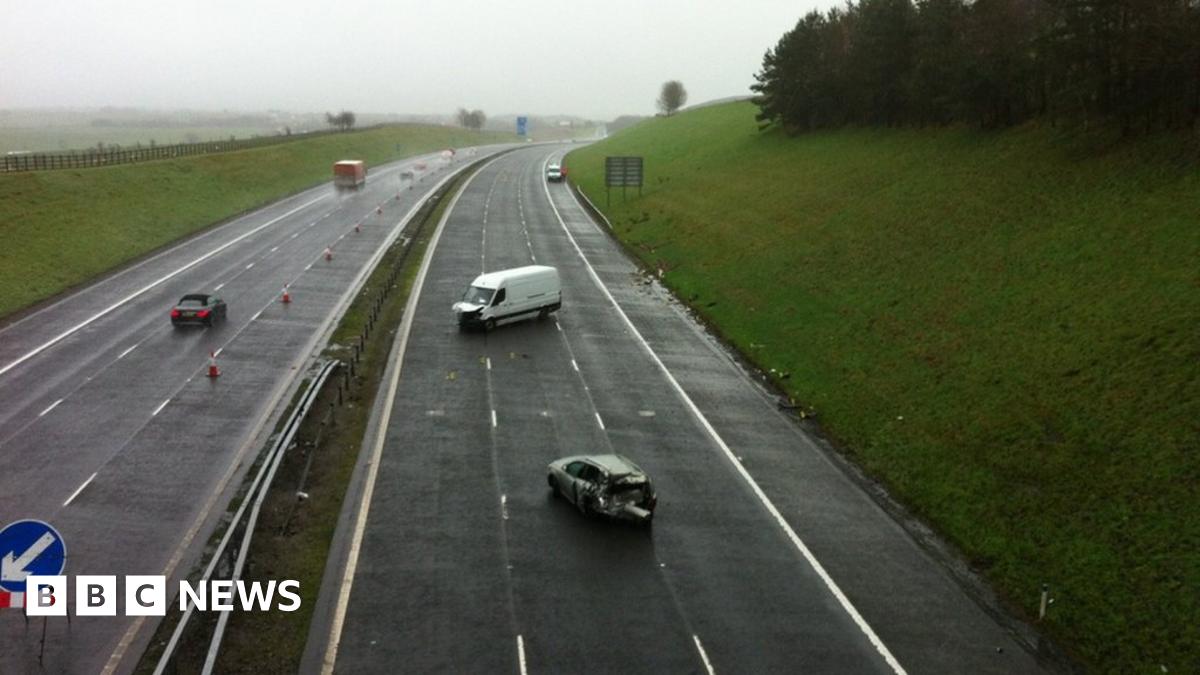 Woman dies in car and van crash - BBC News