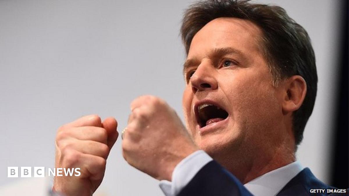 Nick Clegg: Lib Dems offer 'heart and spine' - BBC News