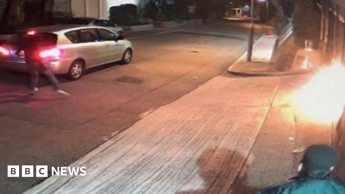 Hong Kong media tycoon Jimmy Lai targeted by firebombs - BBC News