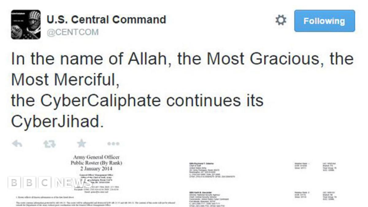 US Centcom Twitter account hacked by pro-IS group - BBC News
