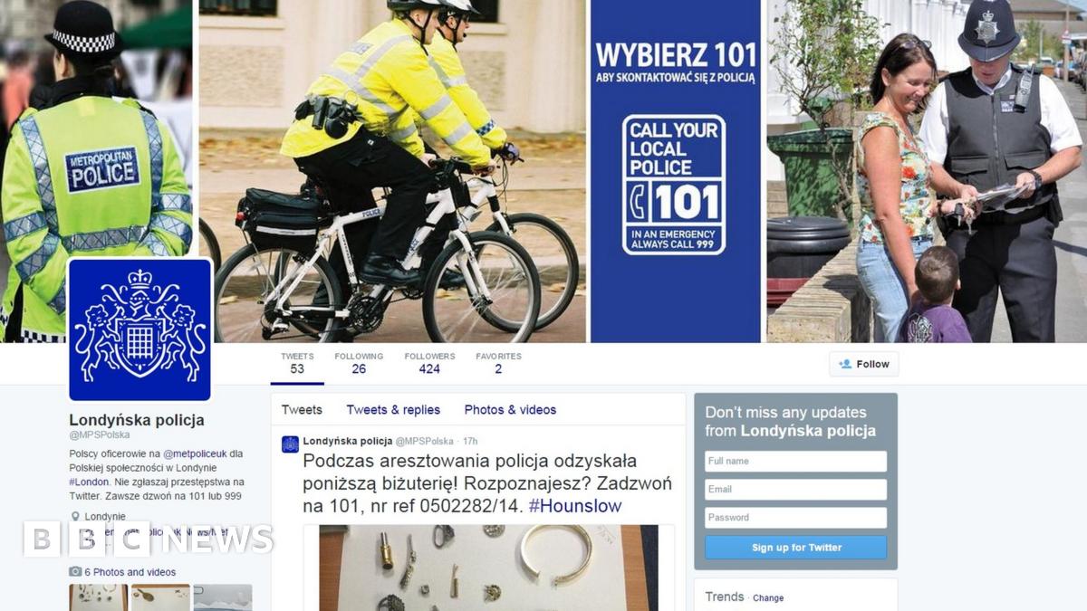 Metropolitan Police launch Polish Twitter account - BBC News