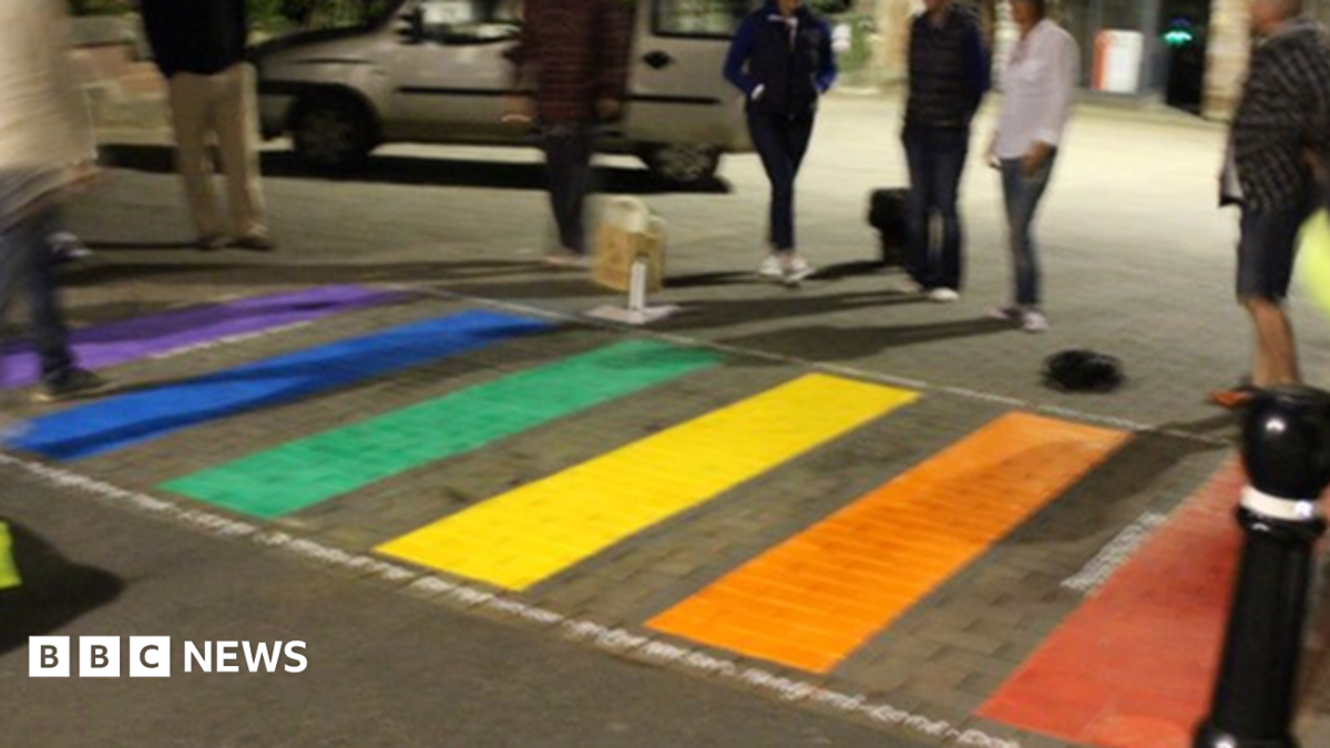 Devon town to get first permanent rainbow zebra crossing in UK - BBC News