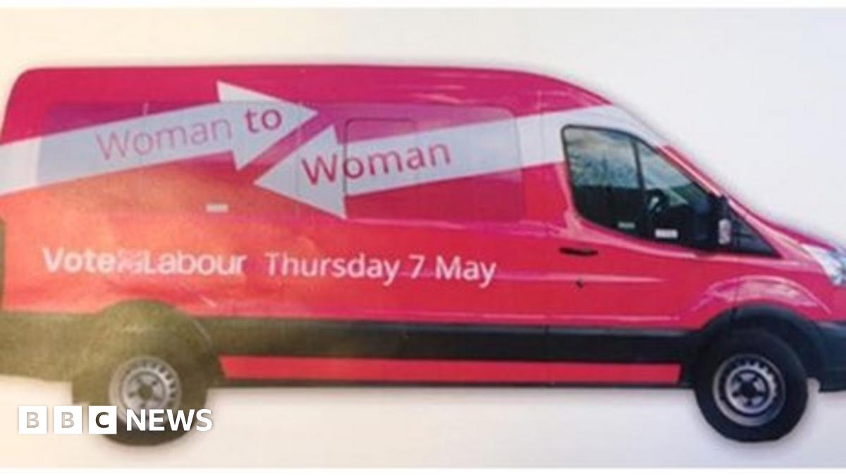Labour defends use of pink minibus in women's campaign - BBC News