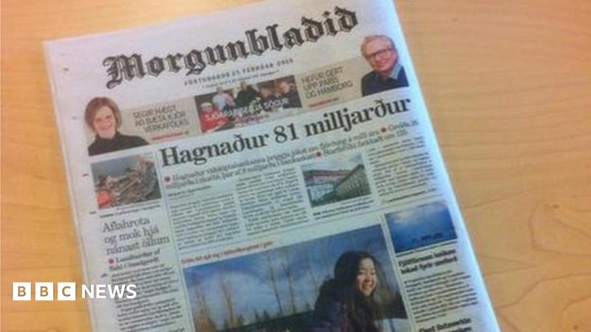 Iceland: Paper published back to front in nod to history - BBC News