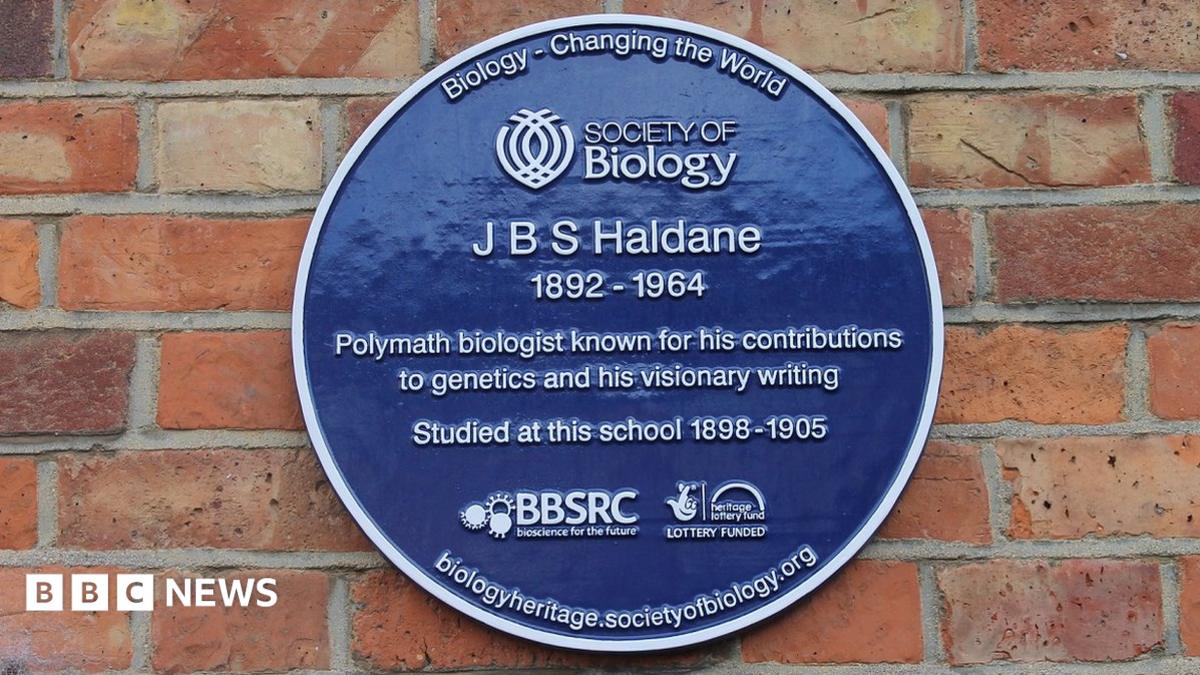 JBS Haldane: Blue plaque for genetics pioneer - BBC News