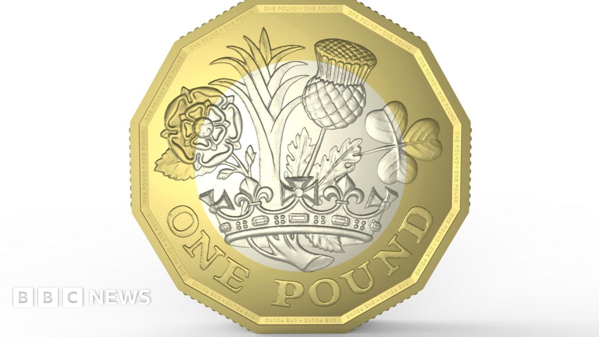 New £1 coin design, created by a teenager, revealed by Mint - BBC News