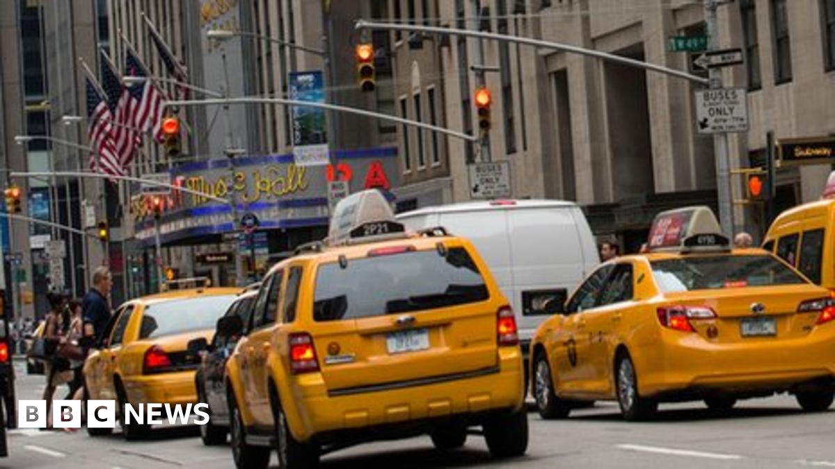 Uber cars outnumber yellow taxis in New York City - BBC News