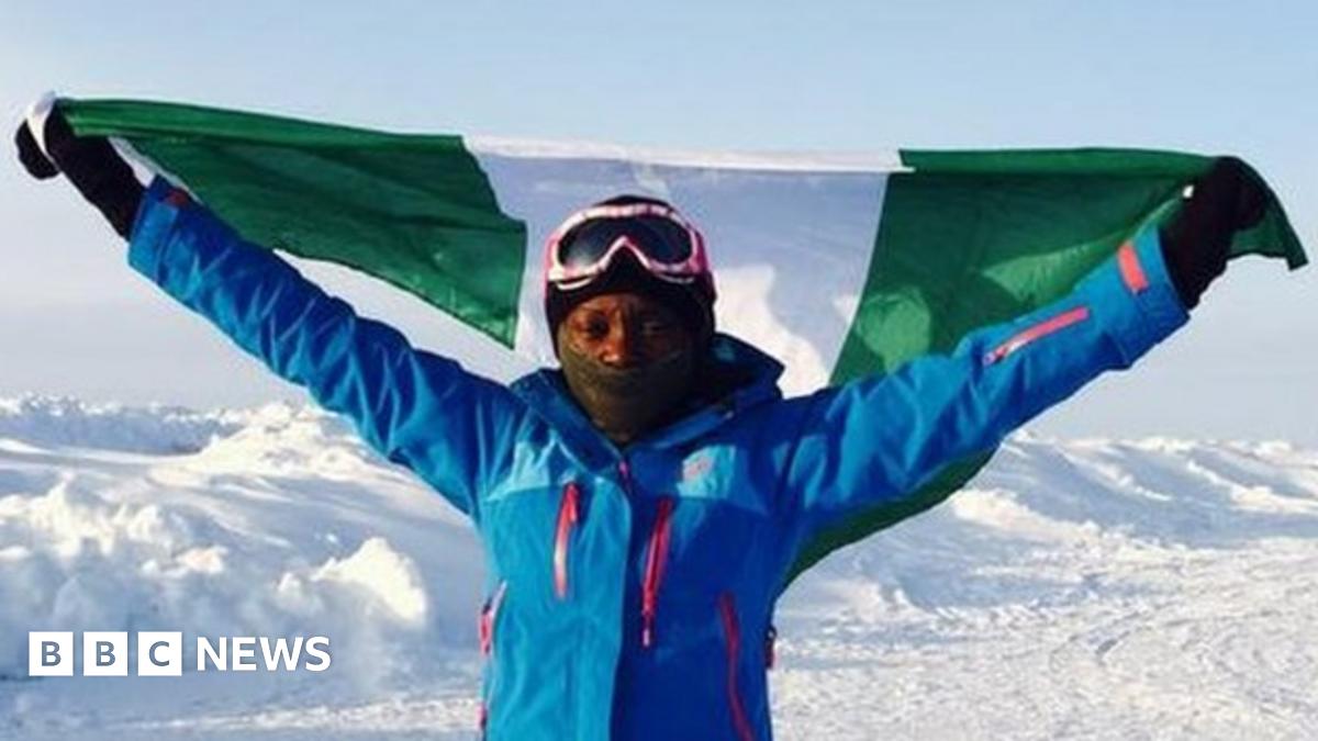 Nigerian marathon runner achieves North Pole dream - BBC News