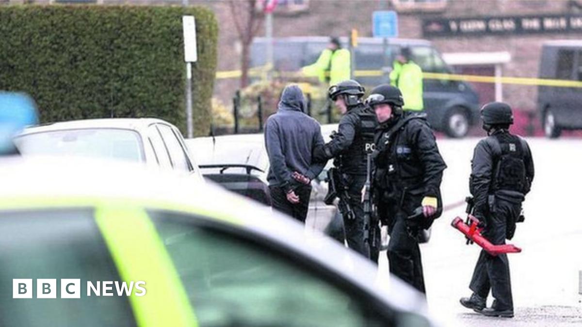 Cynwyd firearm siege man Ciaran Morris jailed for 14 months - BBC News