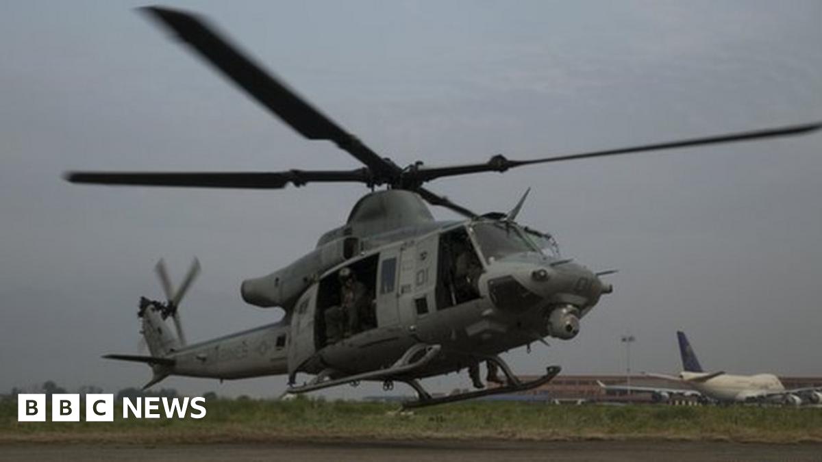 US Marine helicopter declared missing - BBC News