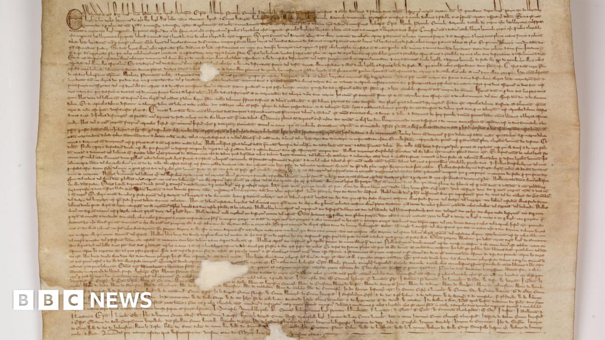 Faversham's 1300 Magna Carta goes on display - BBC News
