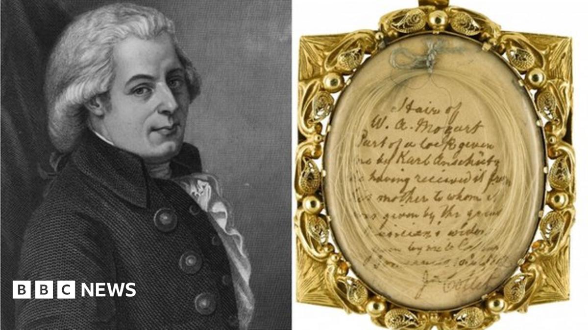 Mozart hair at Sotheby's auction up for £10,000 - BBC News