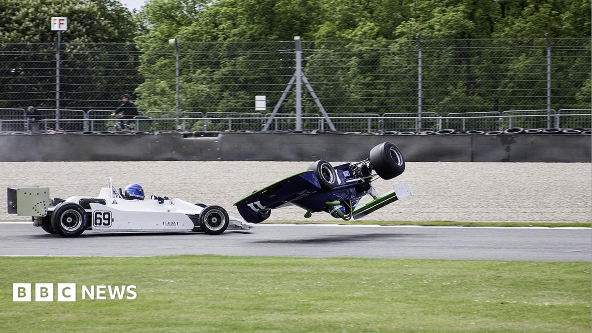 Donington Park: Driver unhurt in 'spectacular' crash - BBC News