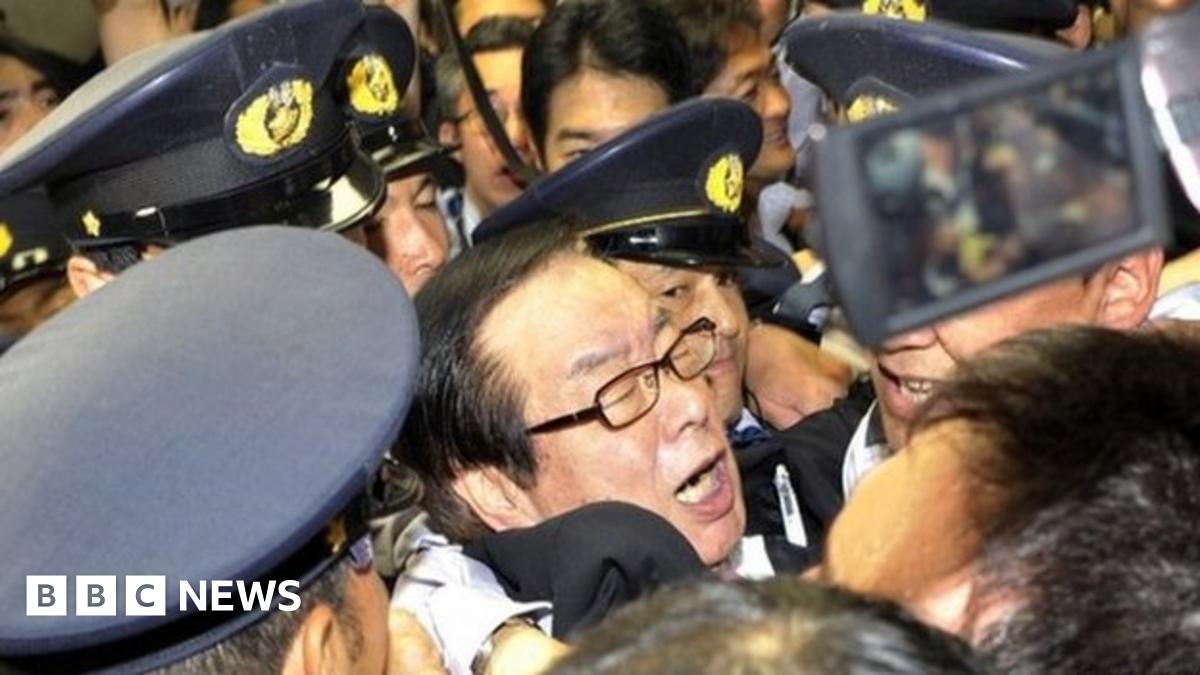 Japan parliament brawl over labour law - BBC News