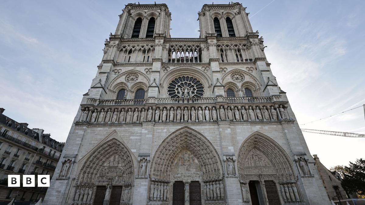 Notre-Dame: Cathedral reopens after fire destroyed it in 2019 - BBC ...