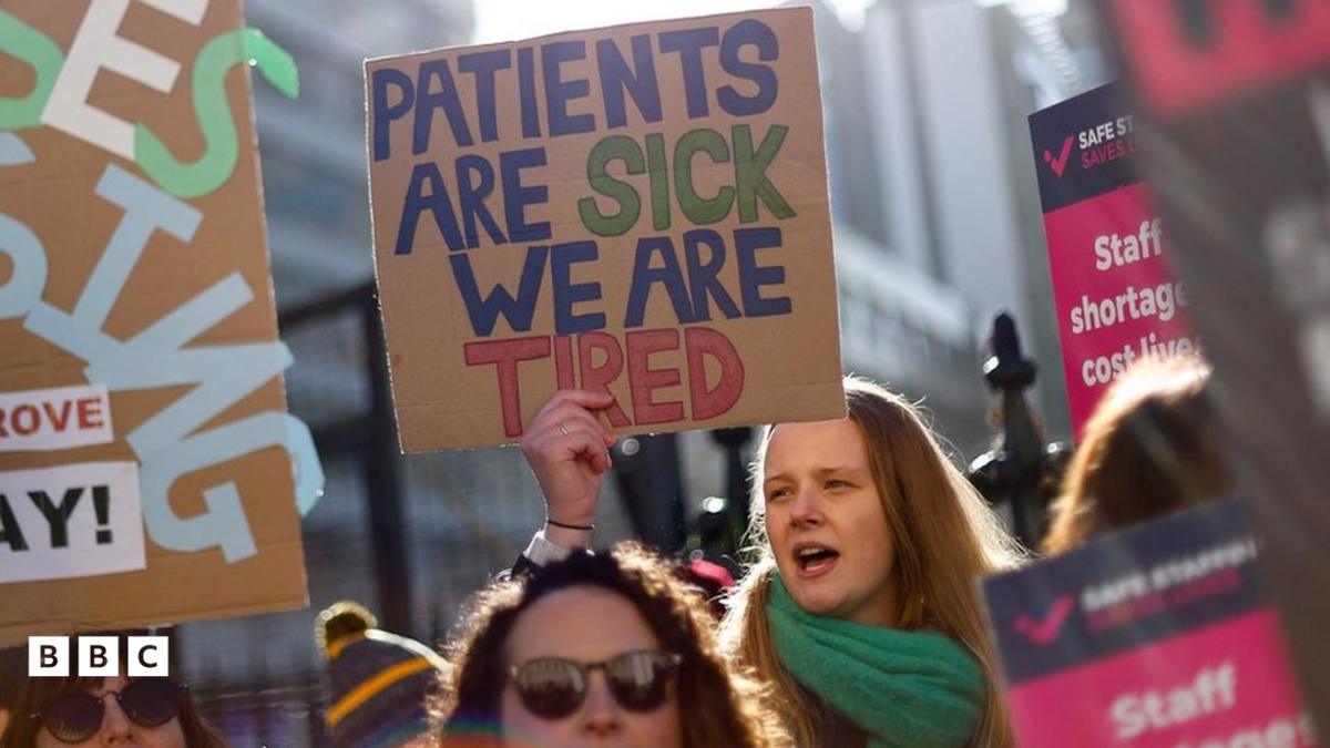 NHS strikes: Nurses are on strike in England today - BBC Newsround