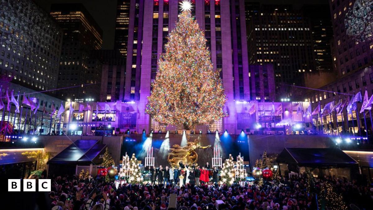 Pictures: Christmas light displays from around the world - BBC Newsround