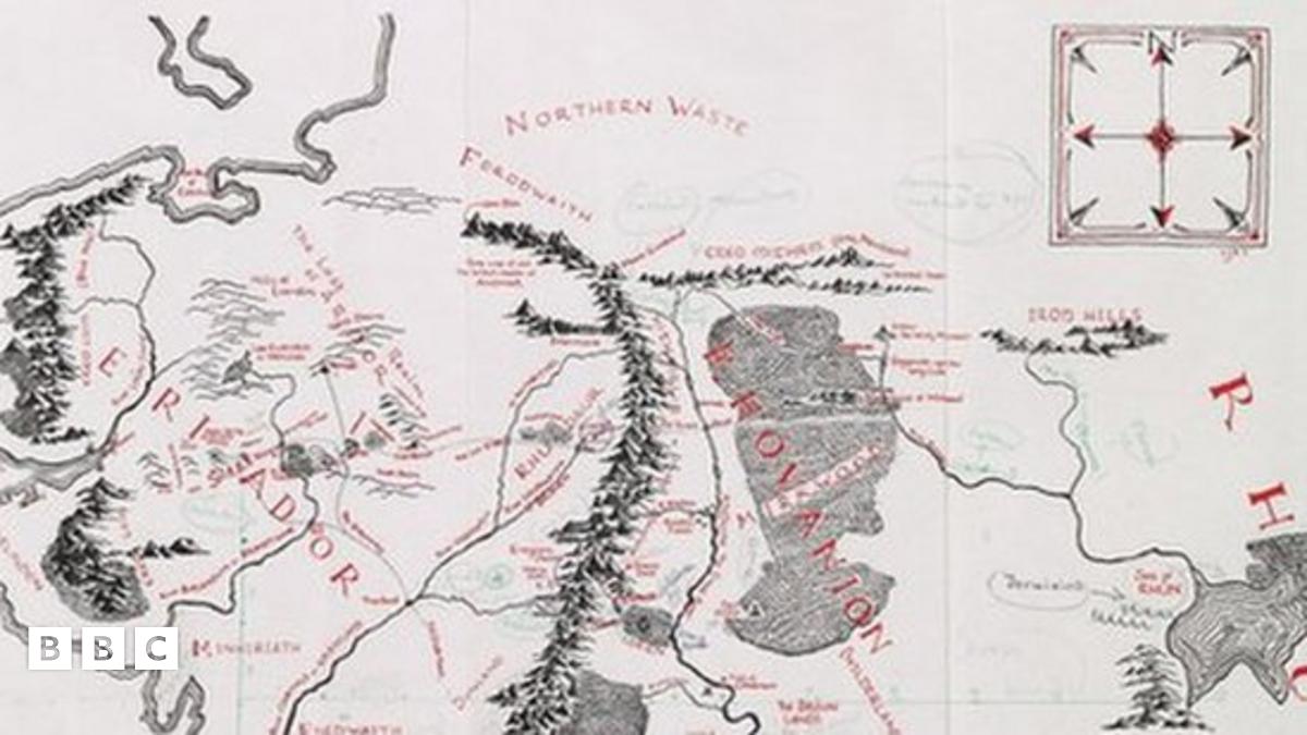 Pictures: Tolkien's Middle-earth map goes on display - BBC Newsround