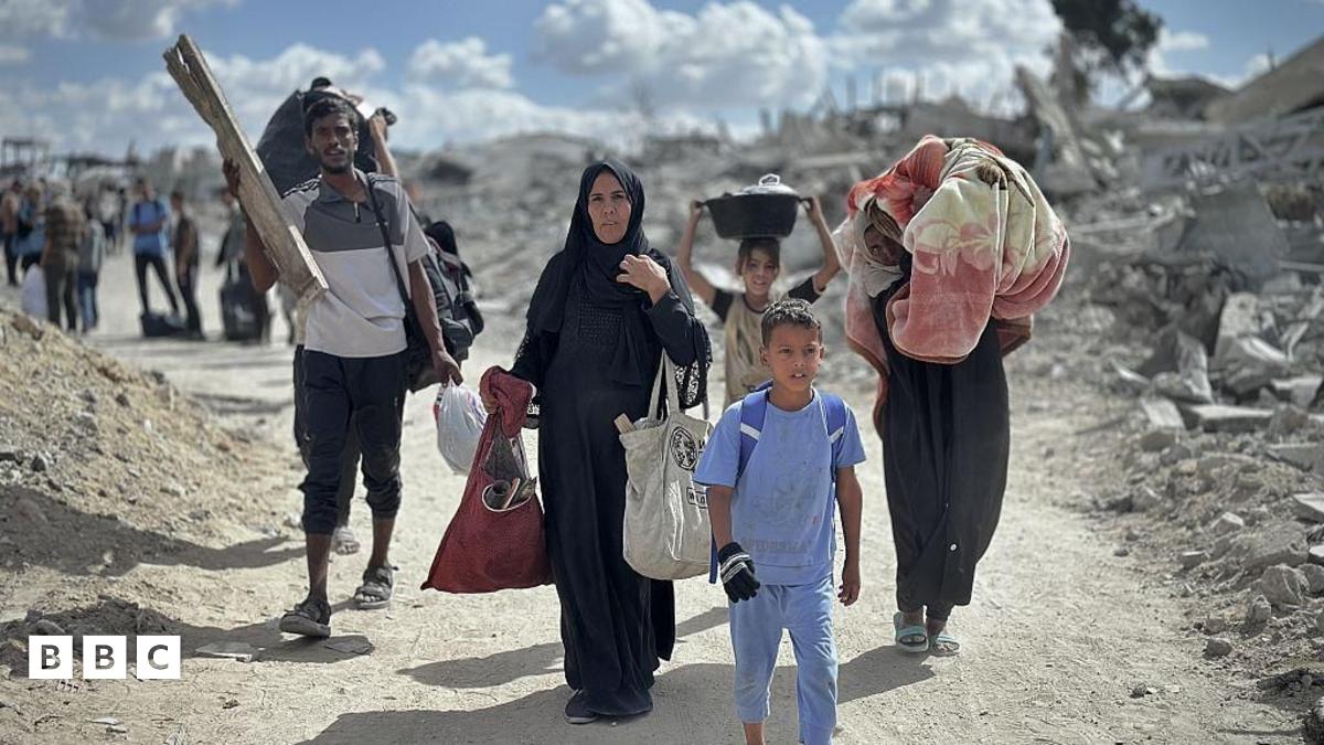 Ceasefire begins in Gaza as people return to destroyed homes - BBC ...