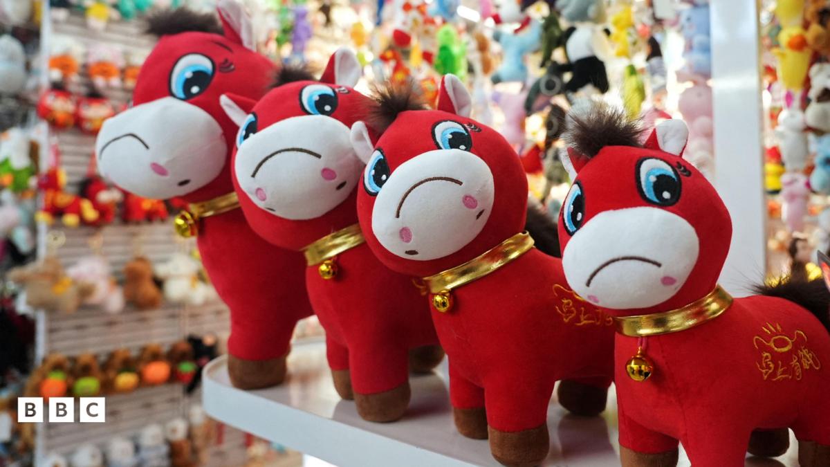 Lunar New Year: Crying horse toy becomes bestseller - BBC Newsround