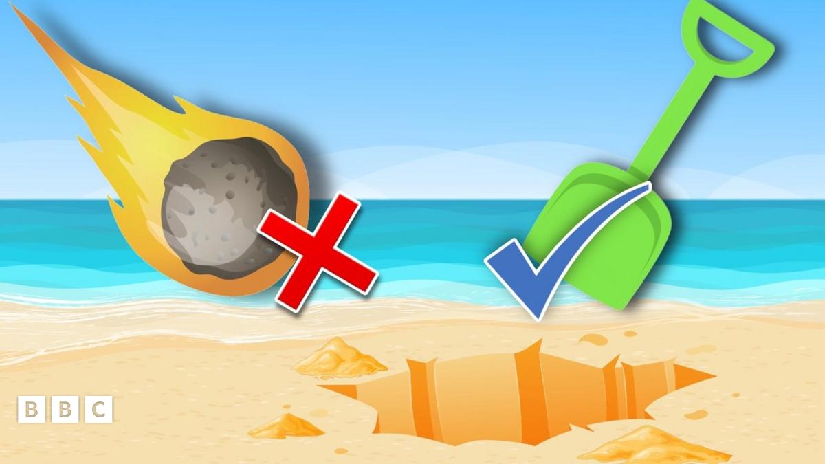 'Meteor strike' on Dublin beach was deep hole dug with plastic spade - BBC Newsround