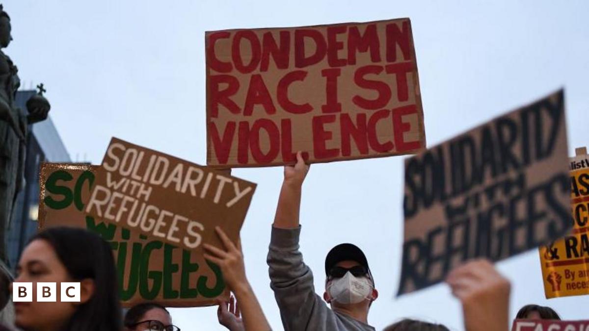 Anti-racism protesters come together after week of riots in England ...