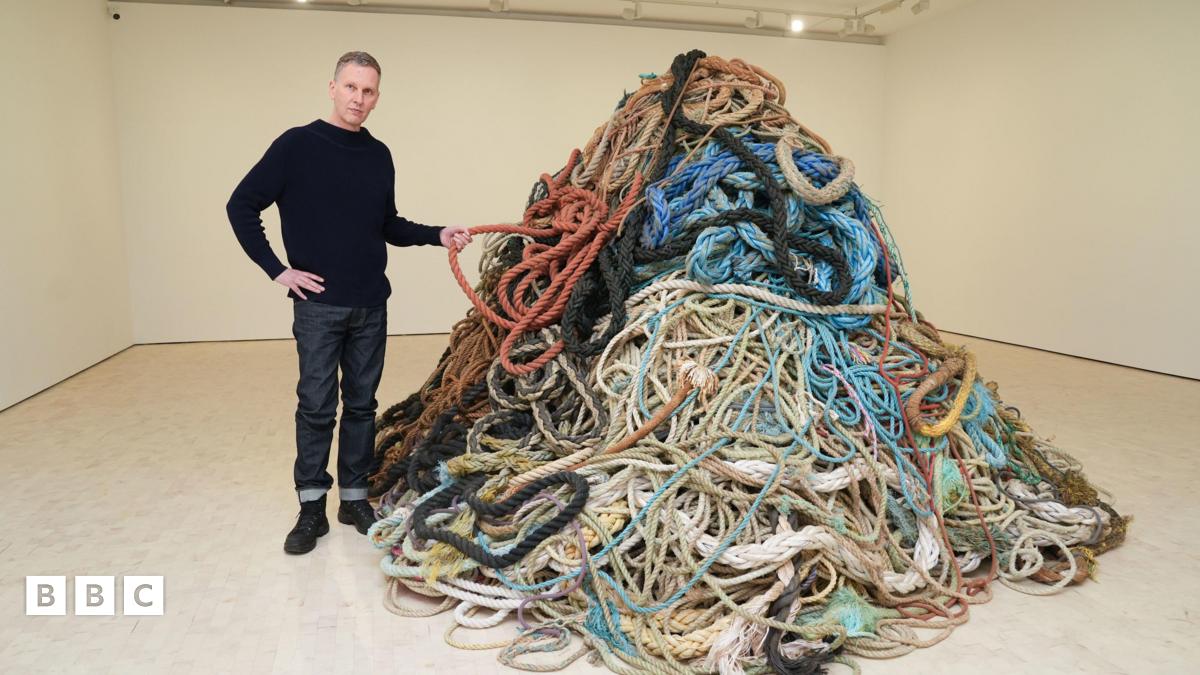 How much? Pile of old rope goes on display as £1 million artwork - BBC ...