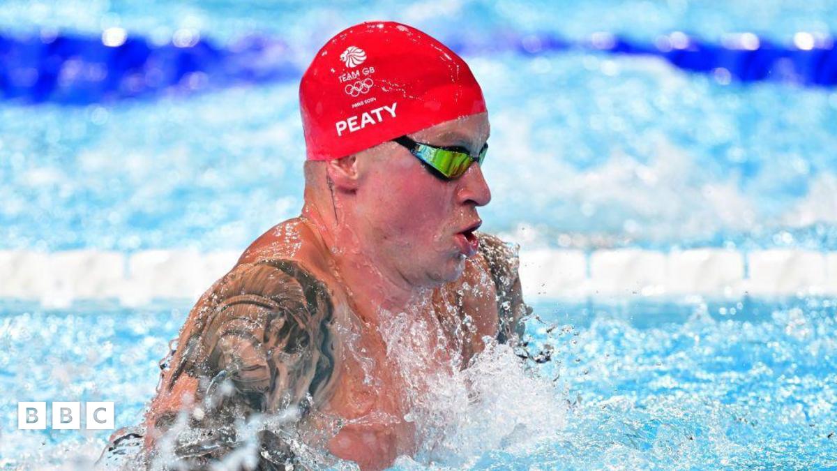 Adam Peaty wins breaststroke silver for Team GB at Paris Olympics - BBC ...